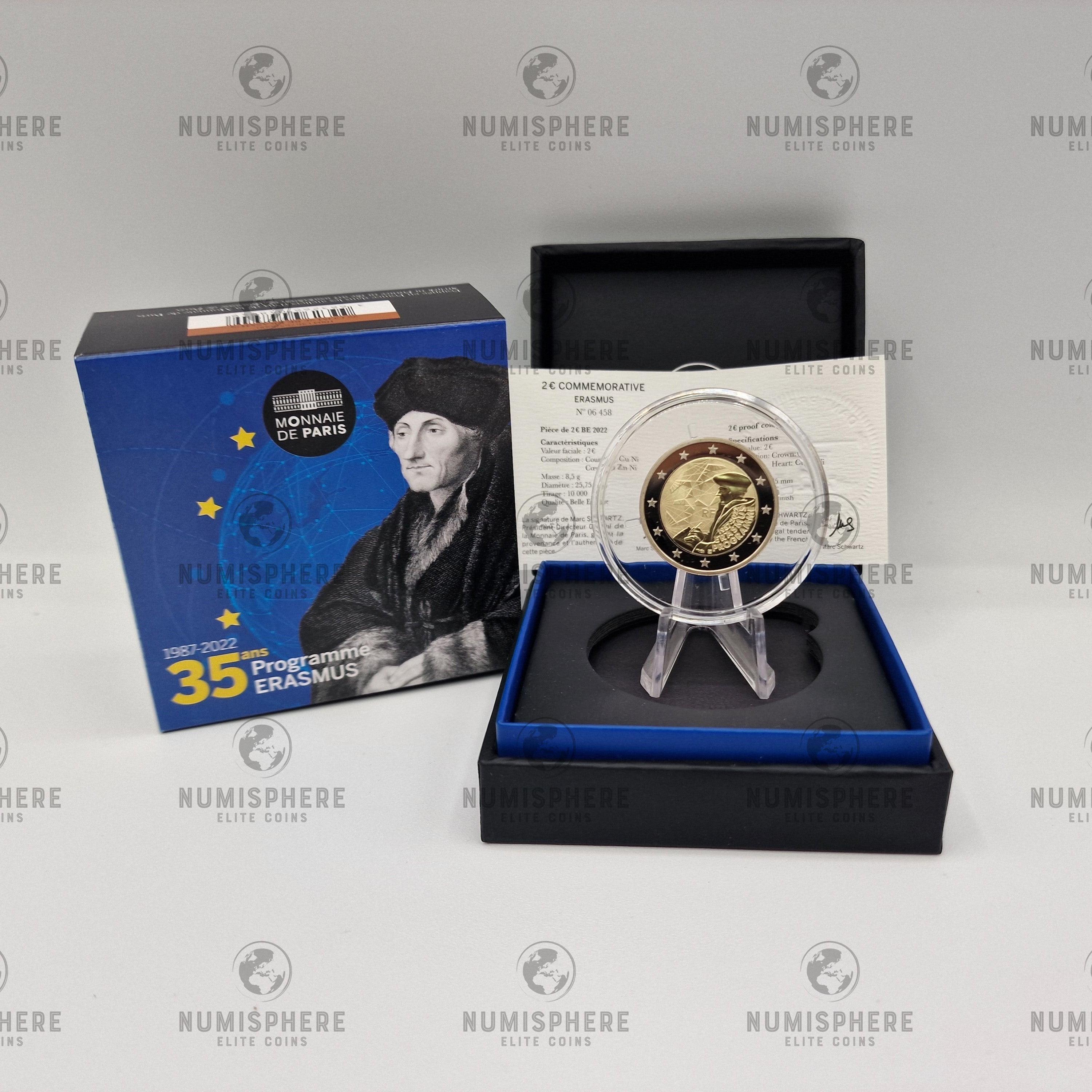 Erasmus - 2€ France 2022 Proof – Numisphere - Elite Coins