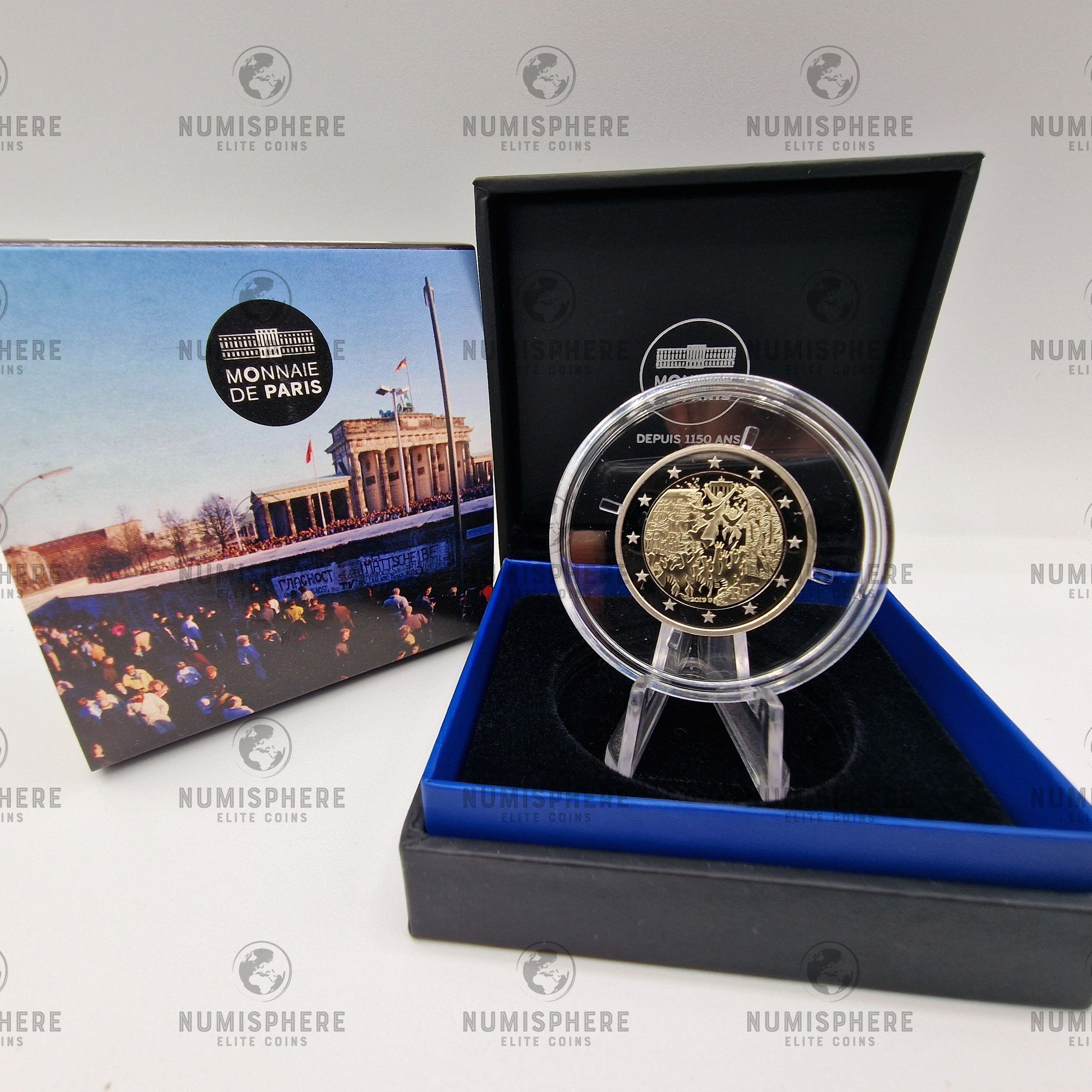 2019 Muro de Berlim - 2€ França Proof – Numisphere - Elite Coins