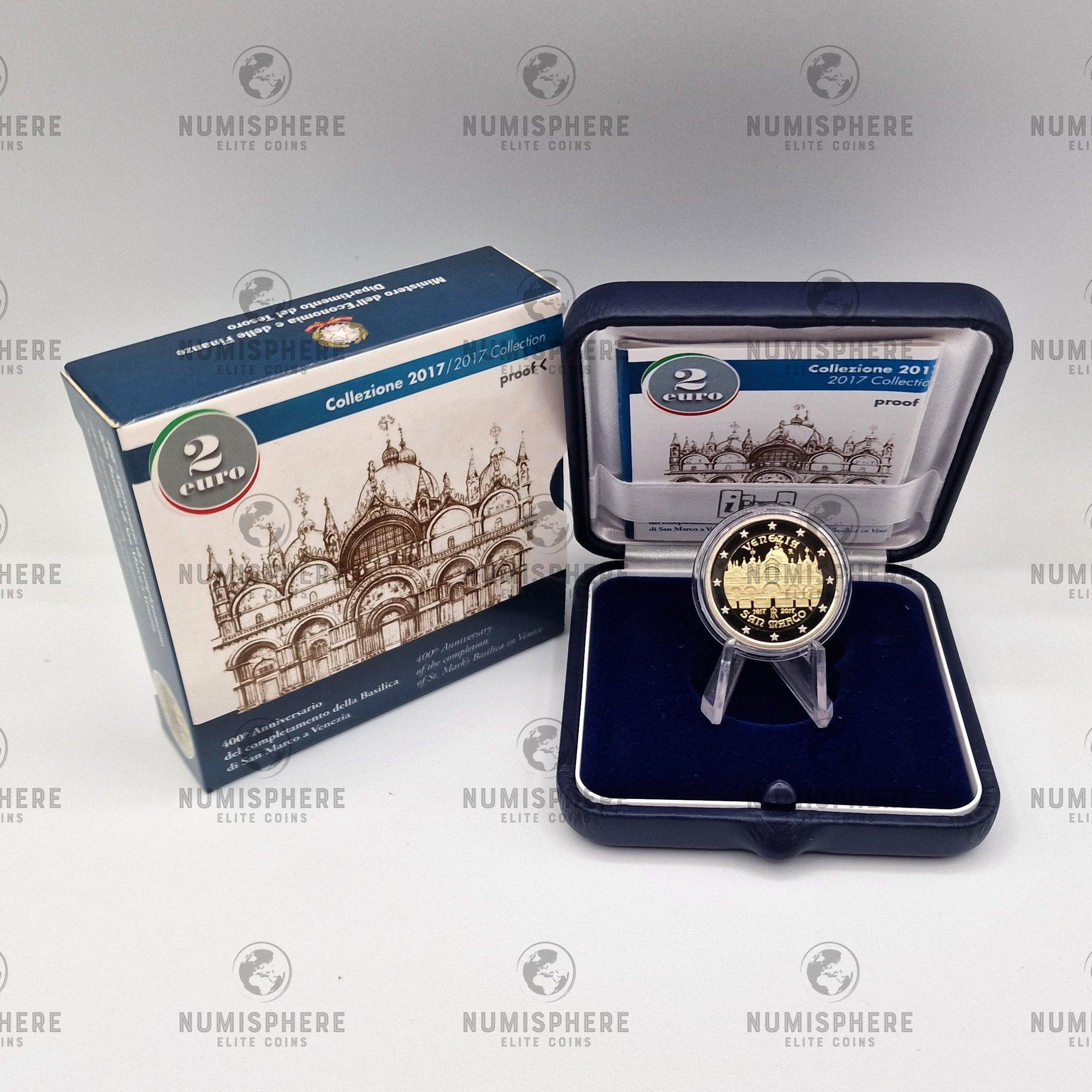 2017 St. Mark's Basilica €2 - Italy Proof – Numisphere - Elite Coins