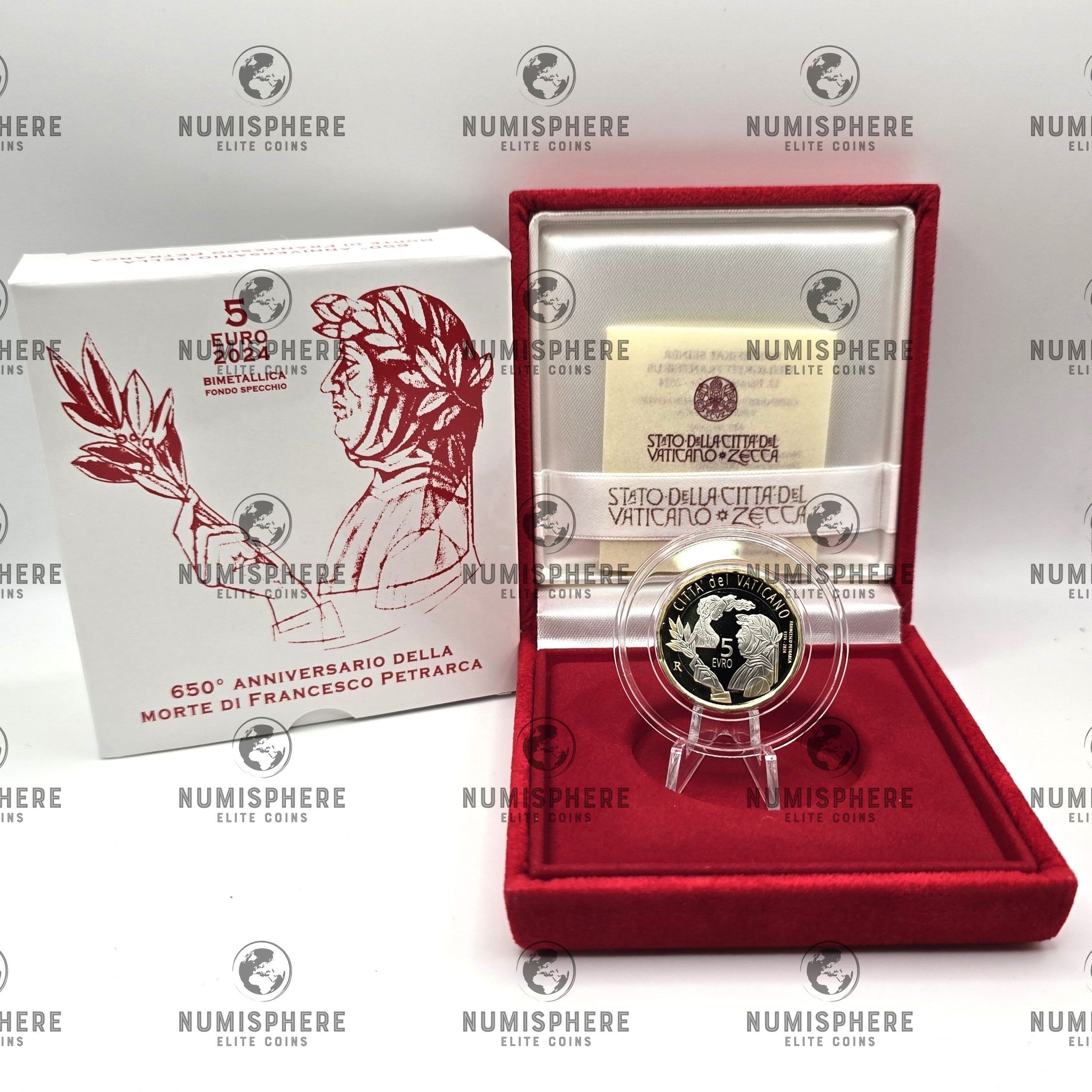 2024 Francesco Petrarca 5€ Vaticano – Numisphere - Elite Coins